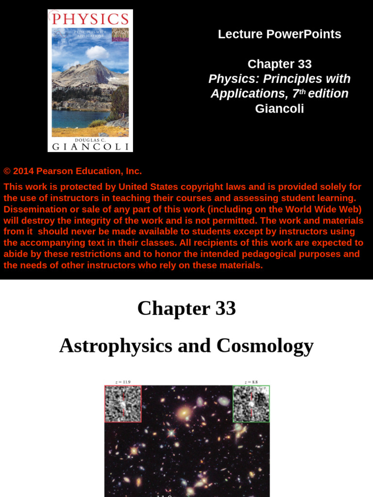 Ch33 Giancoli7e LectureOutline | PDF | Stars | Universe