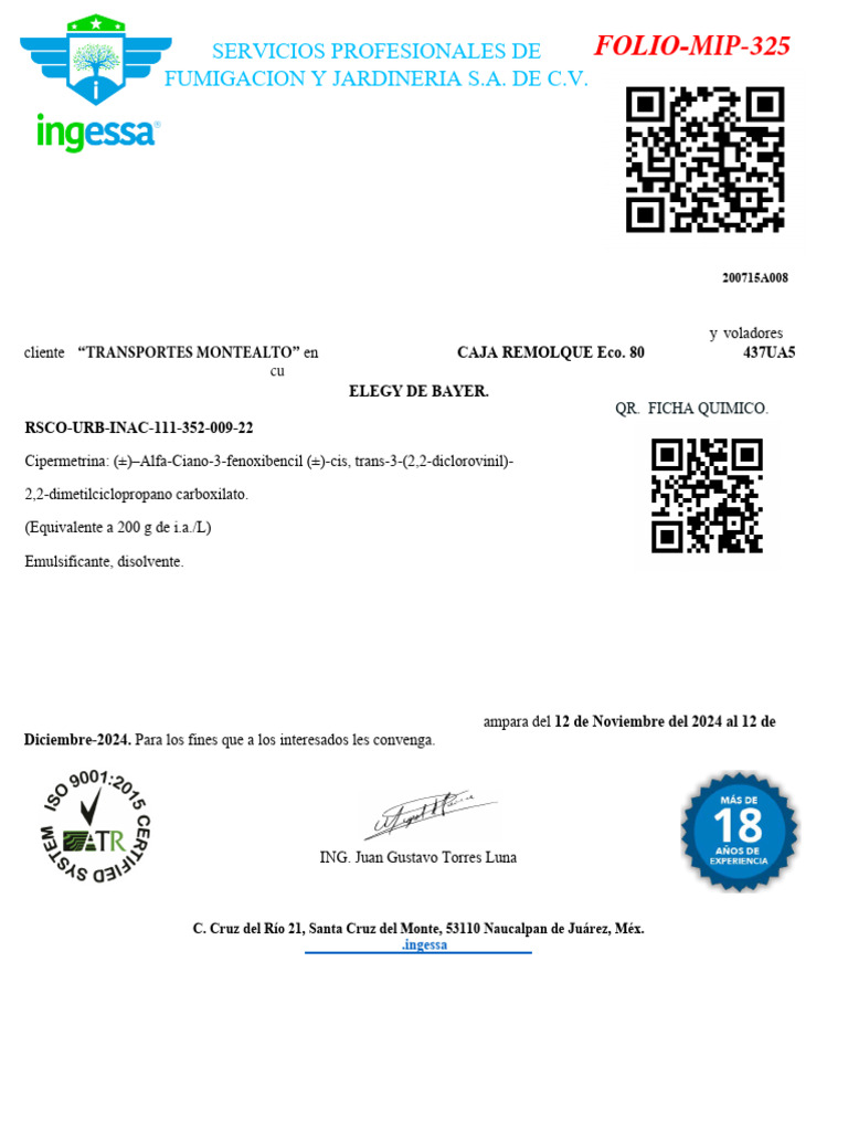 Ingessa Certi | PDF