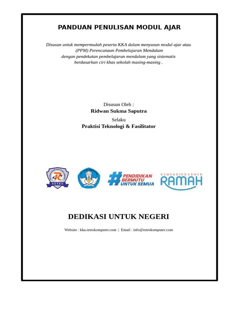 Panduan Penulisan Modul Ajar Koding | PDF