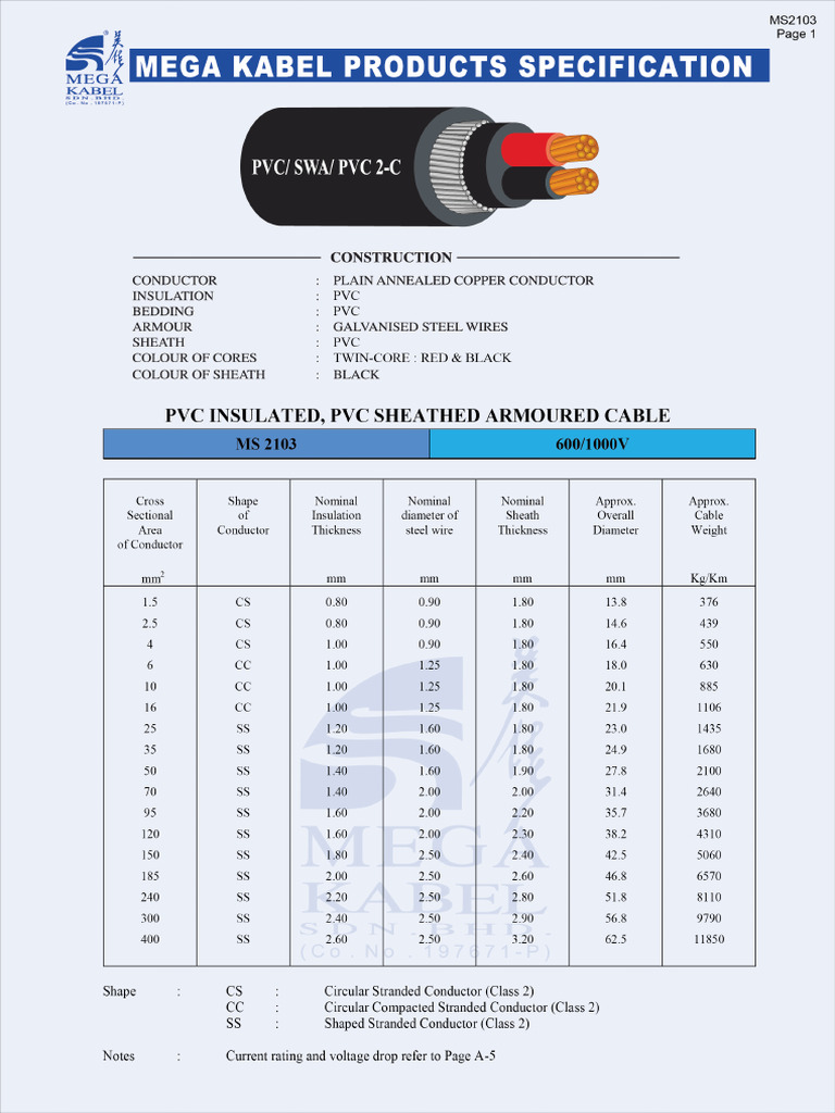 PVC Swa PVC 2C | PDF