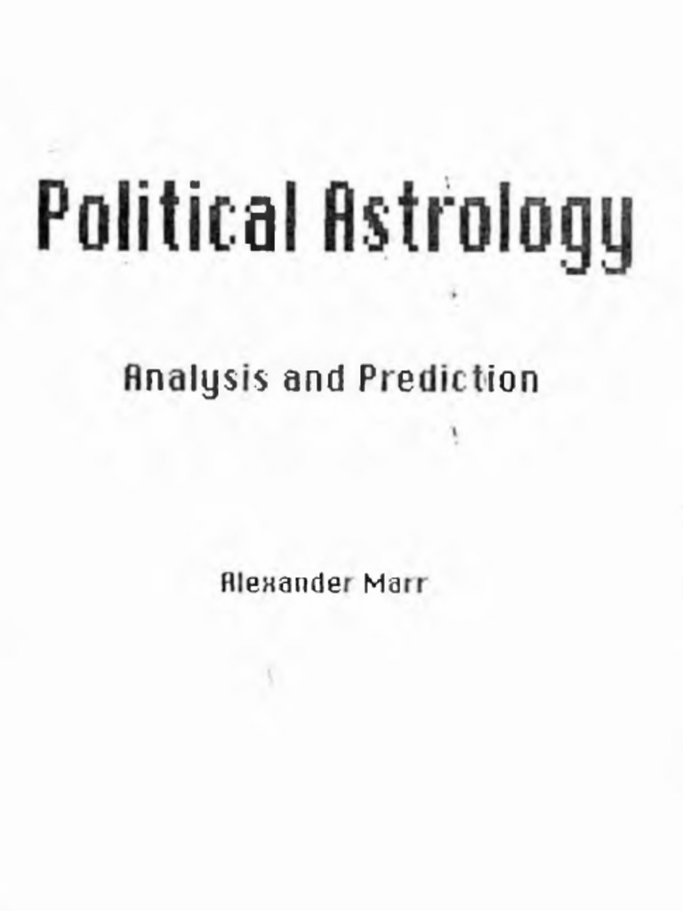 Alexander Marr - Political Astrology | PDF | Horoscope | Eclipse