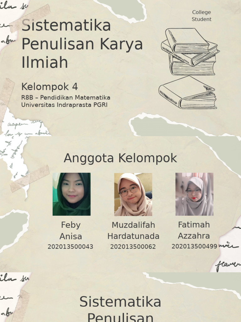 Kelompok 4 - Sistematika Penulisan Karya Ilmiah | PDF