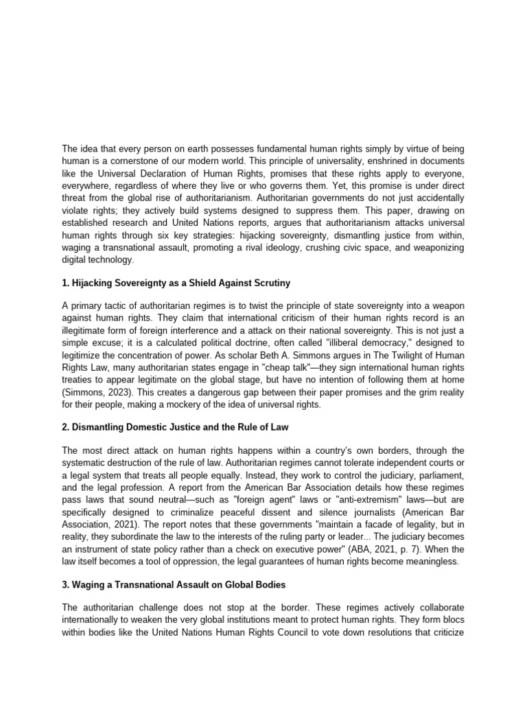 1. Introduction | PDF | Authoritarianism | Human Rights