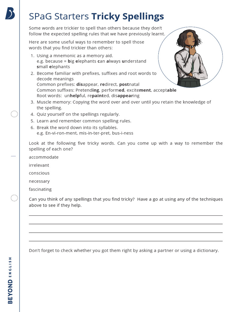 Tricky Spellings | PDF
