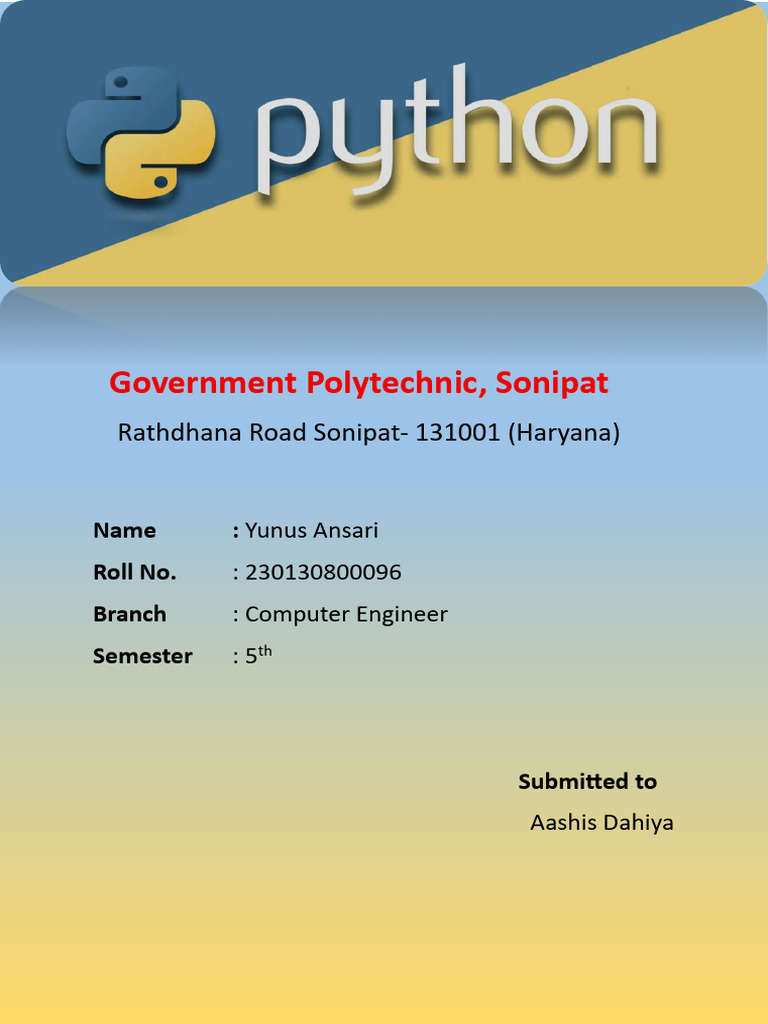Government Polytechnic, | PDF