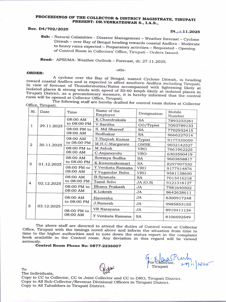 Heavy Rains Duties From 29.11.2025 | PDF