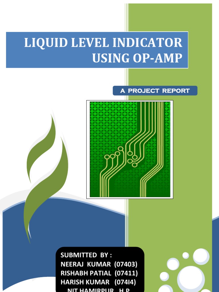 Liquid Level Indicator Using Op Amp | PDF | Operational Amplifier ...