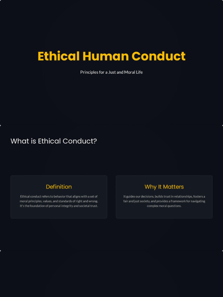 Ethical Human Conduct | PDF
