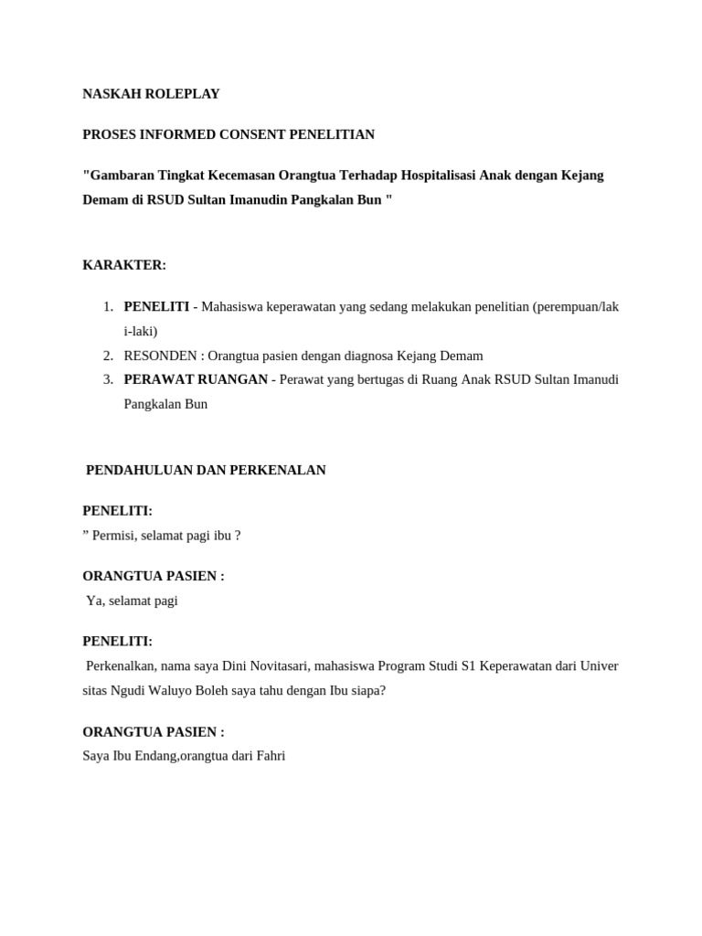 Naskah Roleplay | PDF