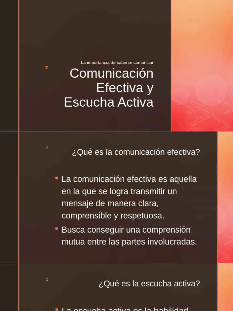 Comunicación Efectiva y Escucha Activa | PDF