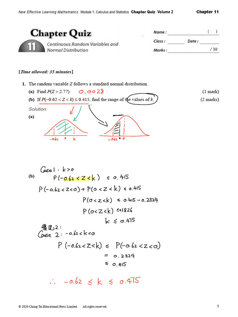 CQ_M1B_E11 | PDF | Probability Distribution | Normal Distribution
