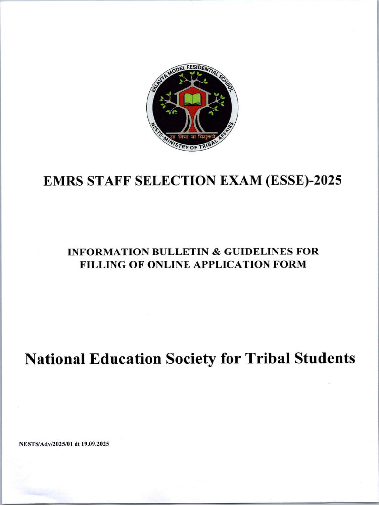 Notification for ESSE - 2025 | PDF