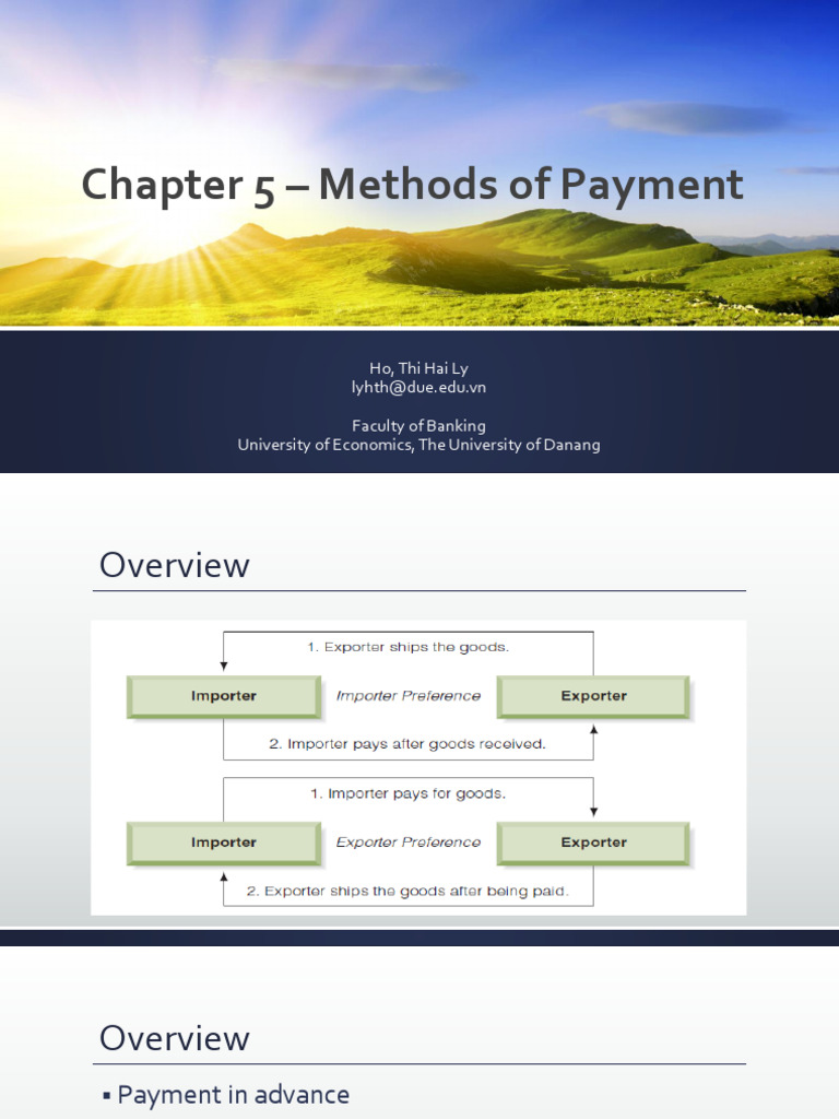 Payment Methods in International Trade | PDF | Letter Of Credit ...