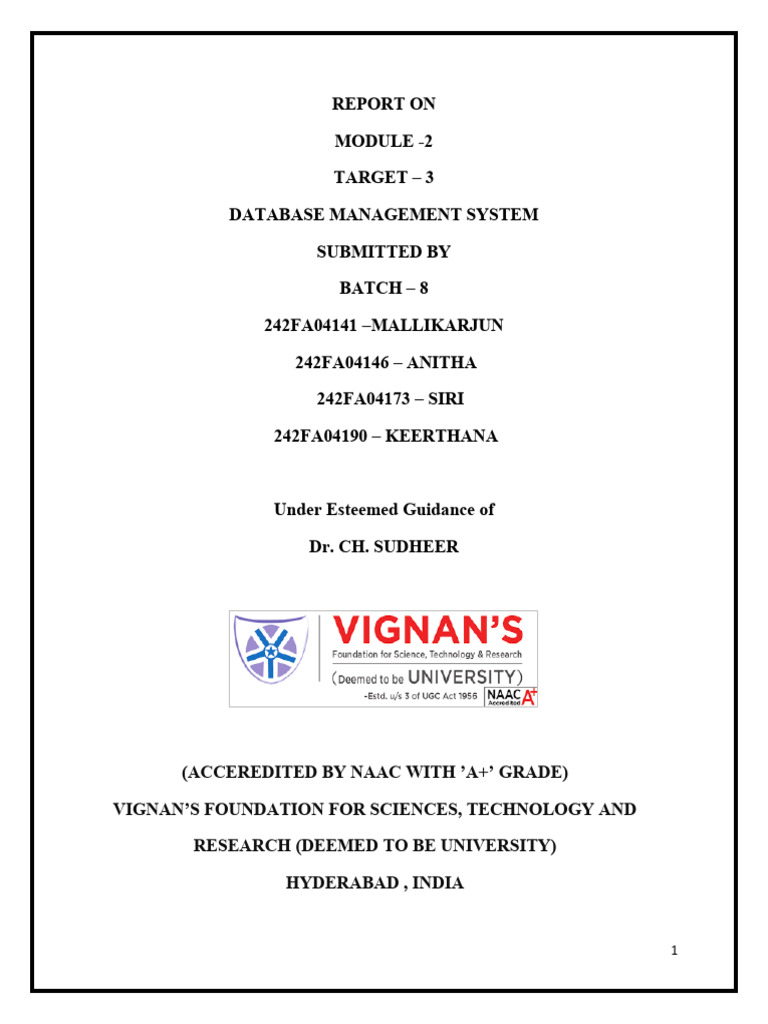 DBMS - GRP8 (1) - Merged | PDF | Information Retrieval | Data Management Software