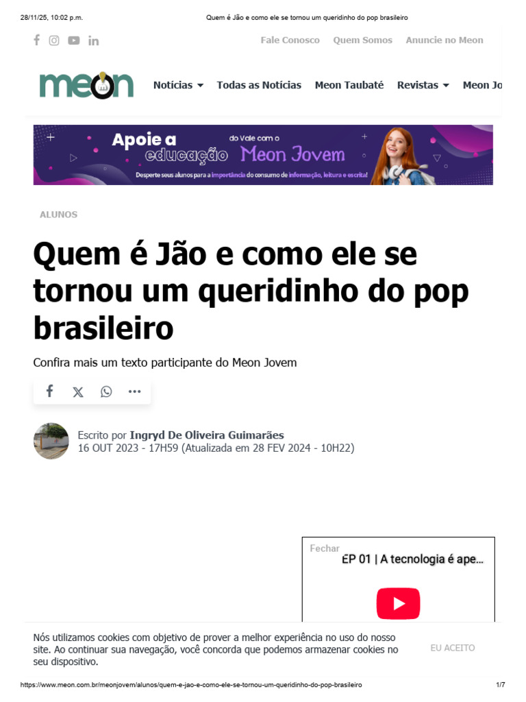 Jão: Ascensão no Pop Brasileiro | PDF | Música pop | Álbuns