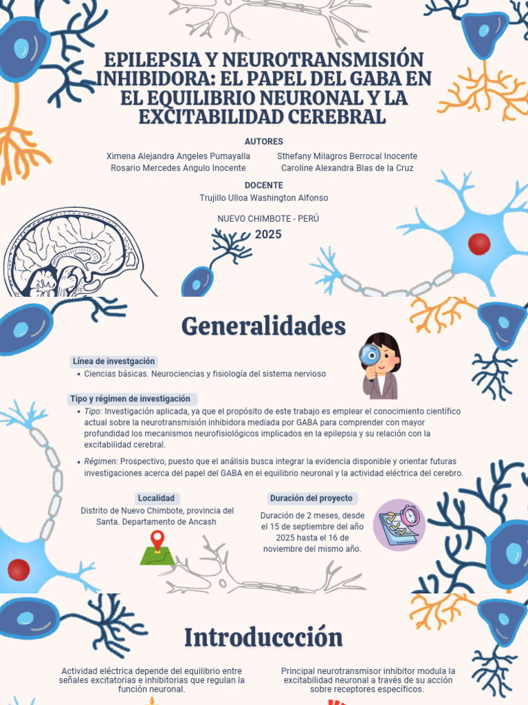 Blue Playful Human Neuron Group Project Presentation | PDF | Sinapsis ...