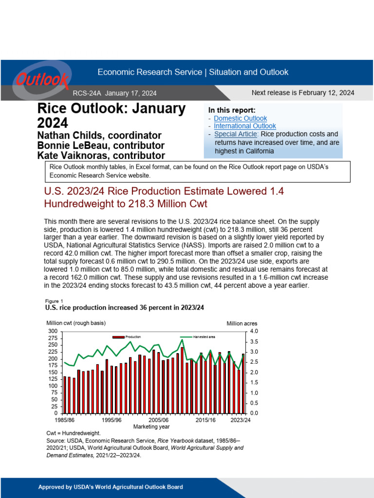 Rice Demand | PDF | Economic Research Service | Rice