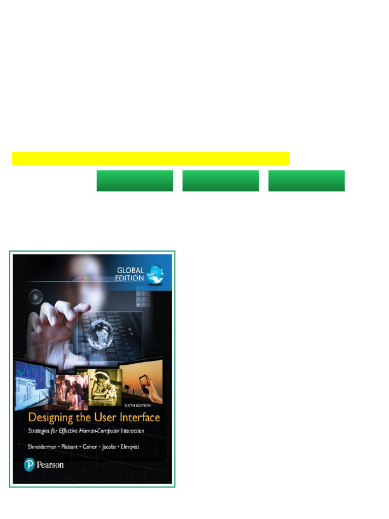 (Ebook) Designing the User Interface: Strategies for Effective Human-Computer Interaction by Ben ...