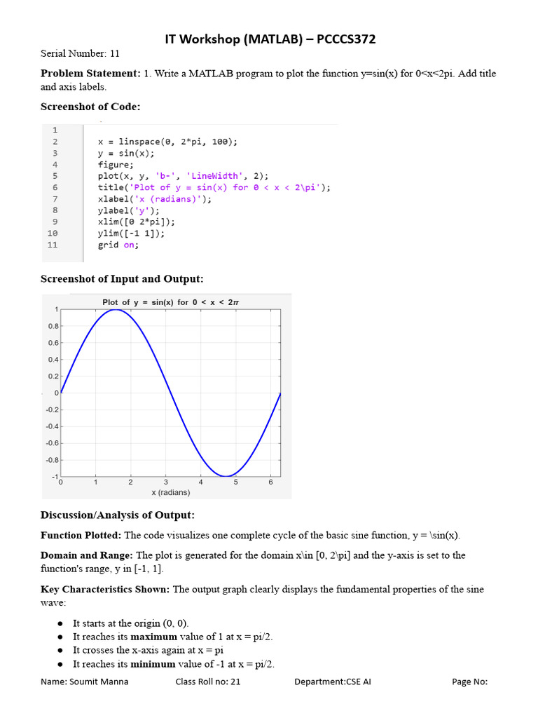 MATLAB Plotting Techniques Workshop | PDF