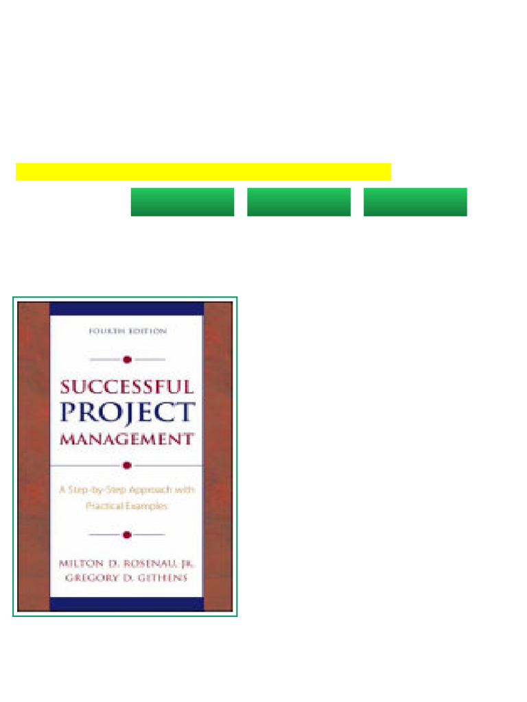 Successful Project Management A Step by Step Approach With Practical ...