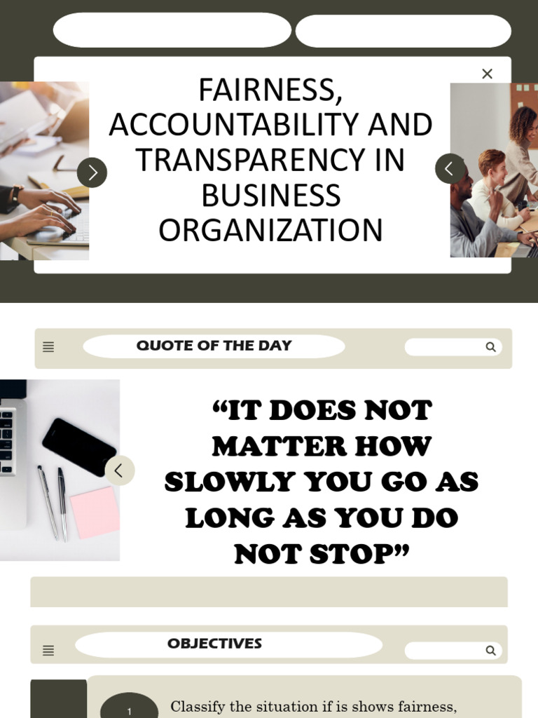 Fairness, Accountability, and Transparency in Business | PDF | Justice ...
