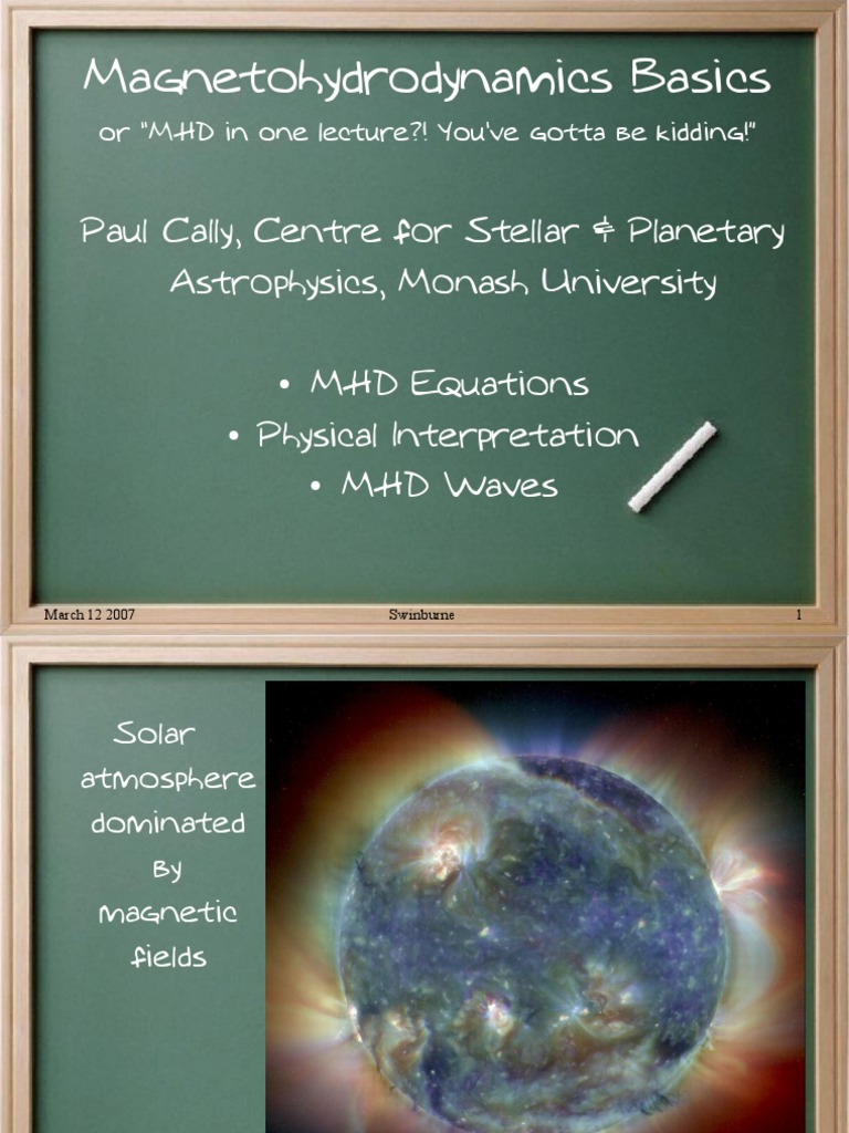 PC MHD | PDF | Magnetohydrodynamics | Experimental Physics