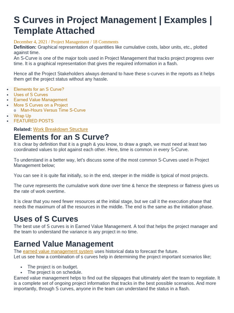 Understanding S-Curves in Project Management | PDF | Business