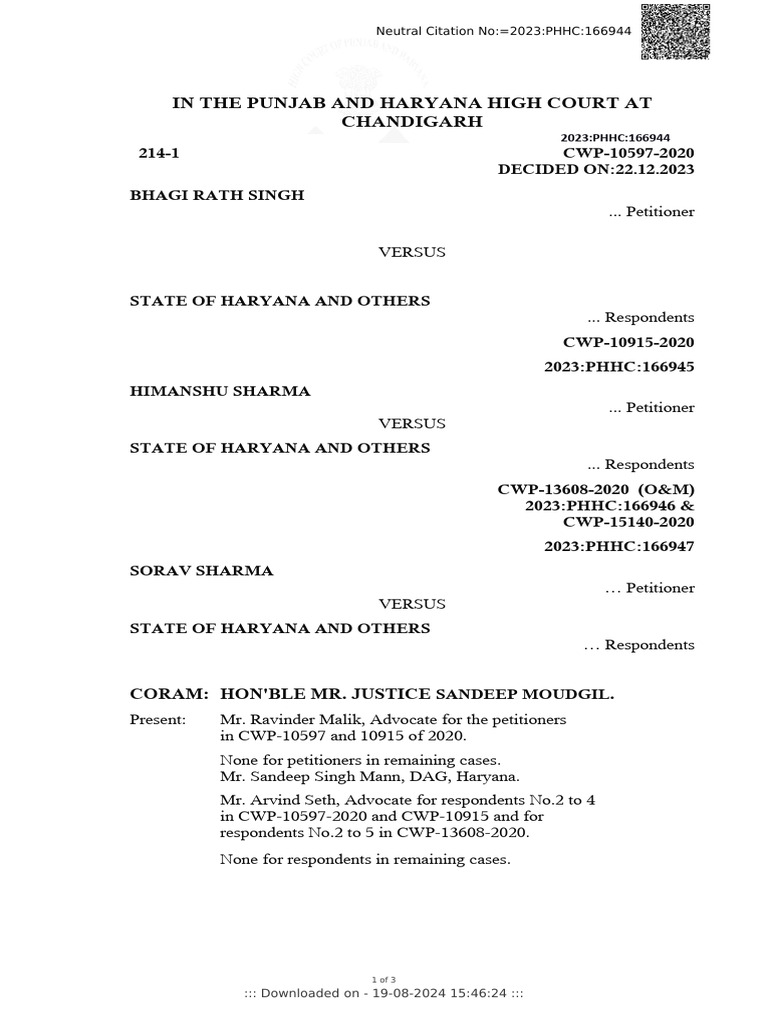 CWP 10597 2020 22 12 2023 Final Order | PDF | Public Law | Justice