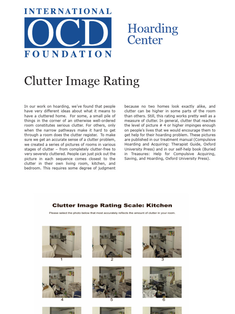 Clutter Image Rating: Hoarding Center | PDF