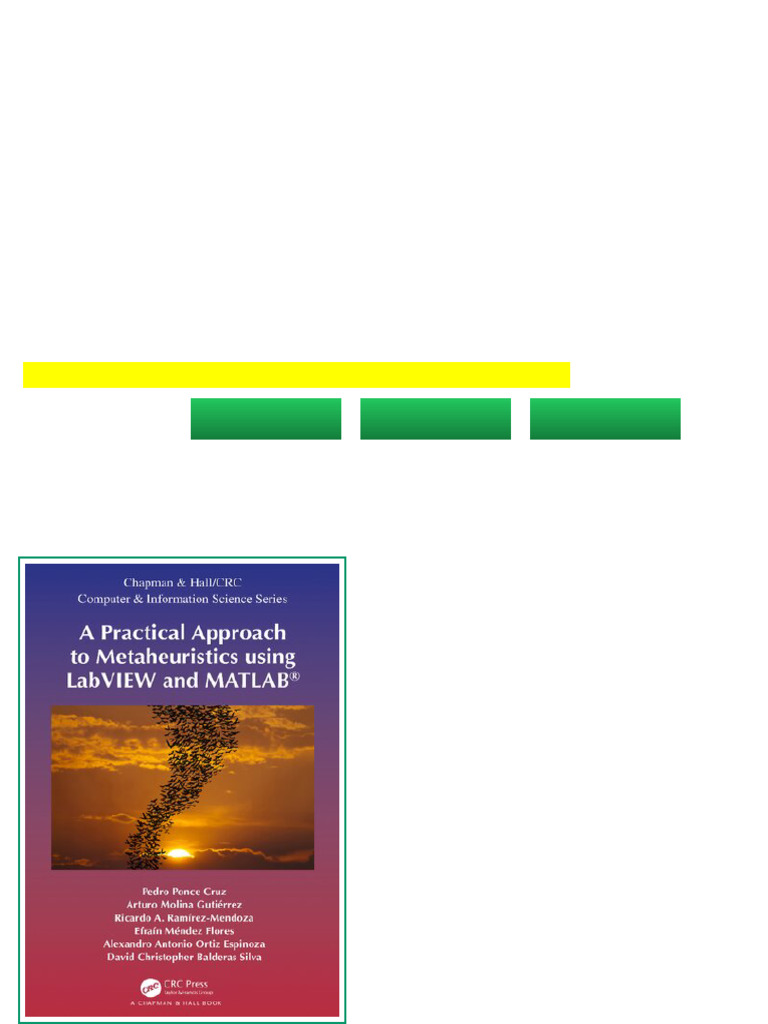(Ebook) A Practical Approach to Metaheuristics using LabVIEW and MATLAB ...