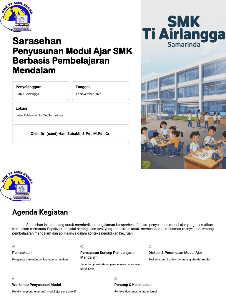 Modul Ajar SMK: Pembelajaran Mendalam | PDF