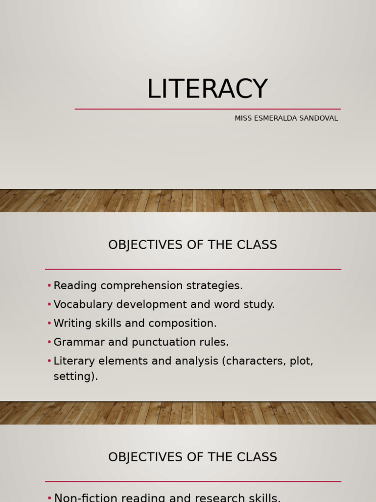 Literacy - 3rd G - Objectives and Expectations | PDF