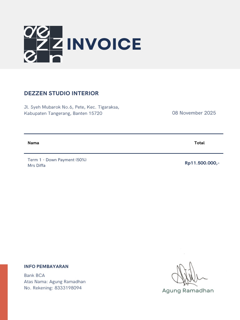 Invoice Term 1_Mrs Diffa | PDF