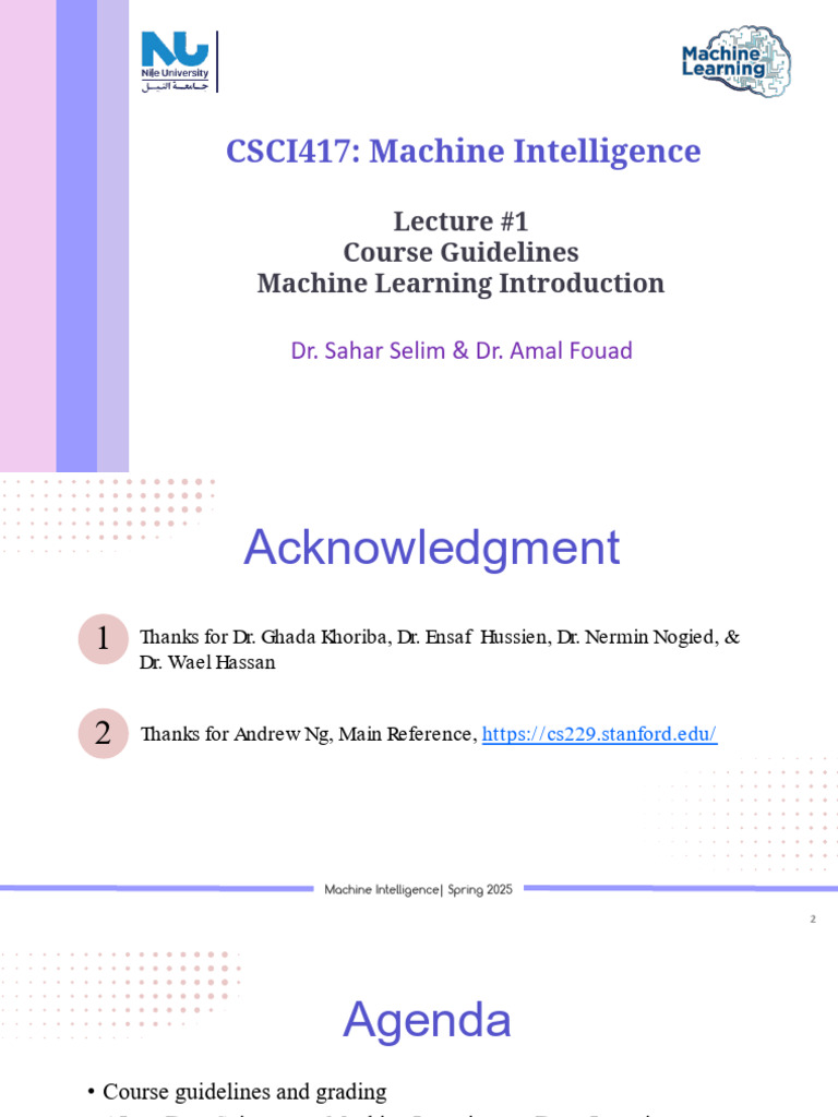 CSCI417-MI-Lecture 01-Introduction To Machine Learning | PDF | Machine ...