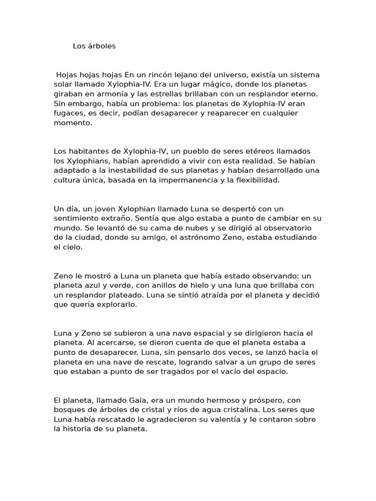 Los Arboles Pdf Luna Planetas