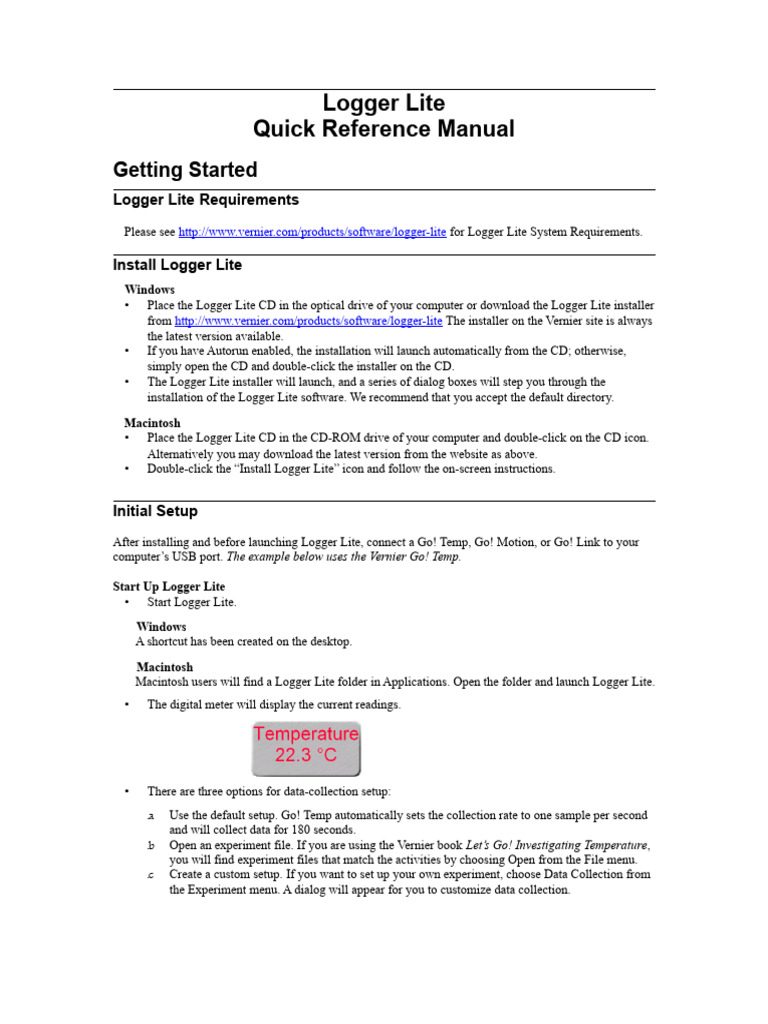 Logger Lite Quick Start Guide | PDF | System Software | Computer ...