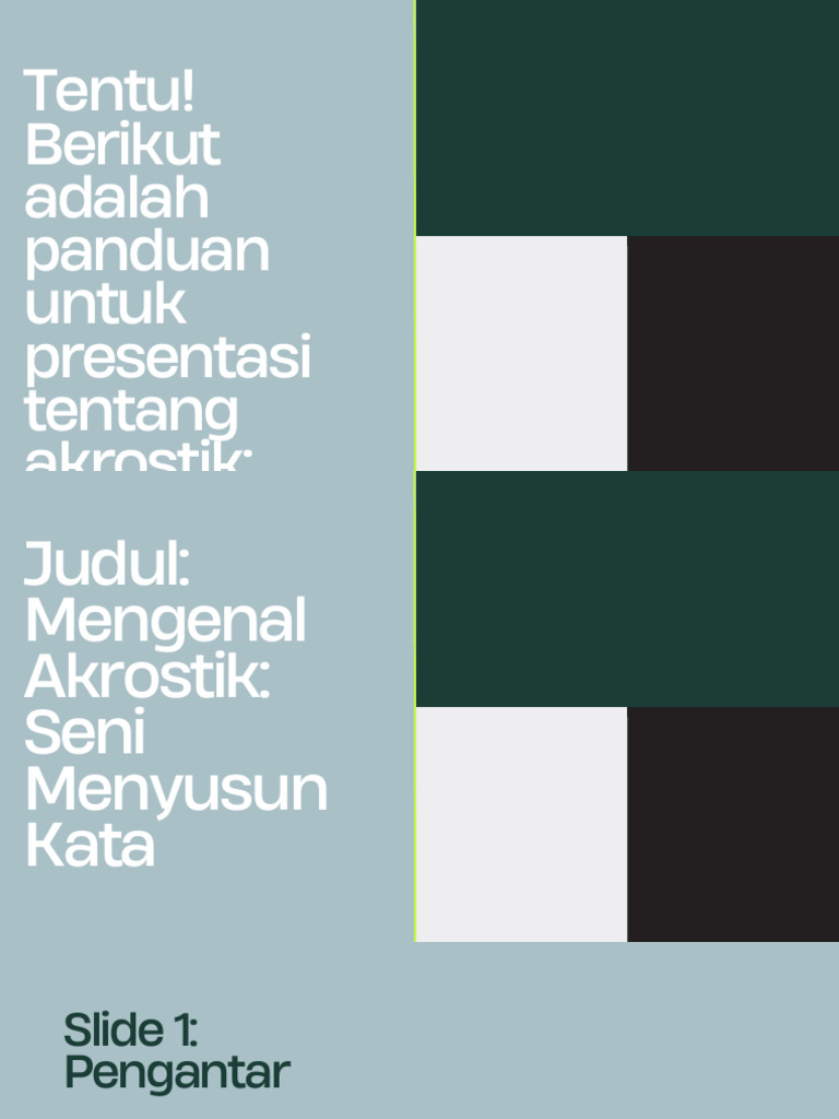Panduan Lengkap Membuat Akrostik | PDF