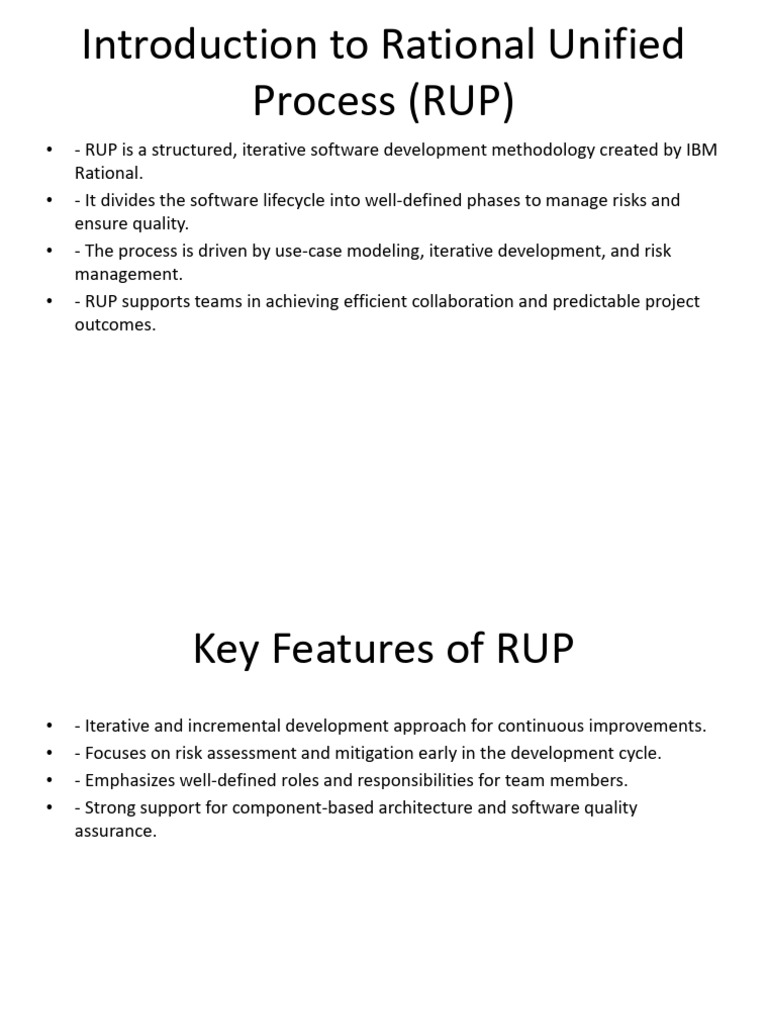 Overview of Rational Unified Process (RUP) | PDF | Software Development ...
