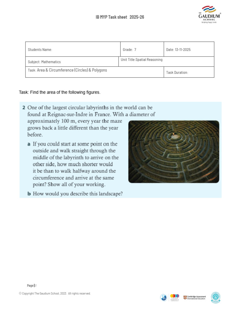 Area Circumference Circles Polygons | PDF
