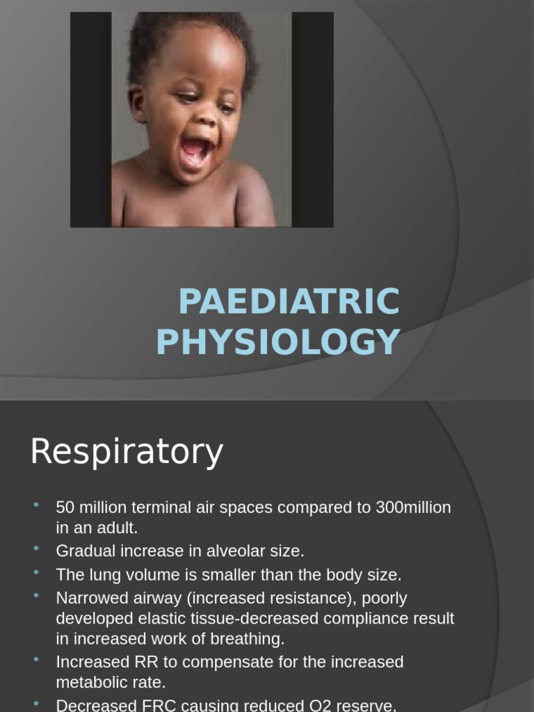 Paediatric Physiology | PDF | Respiratory System | Cardiopulmonary ...