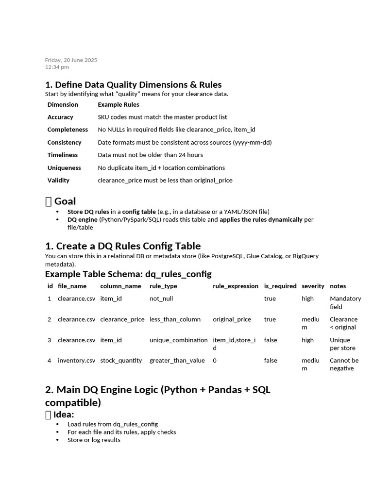 Define Data Quality Dimensions & Rules-01 | PDF | Data Quality ...