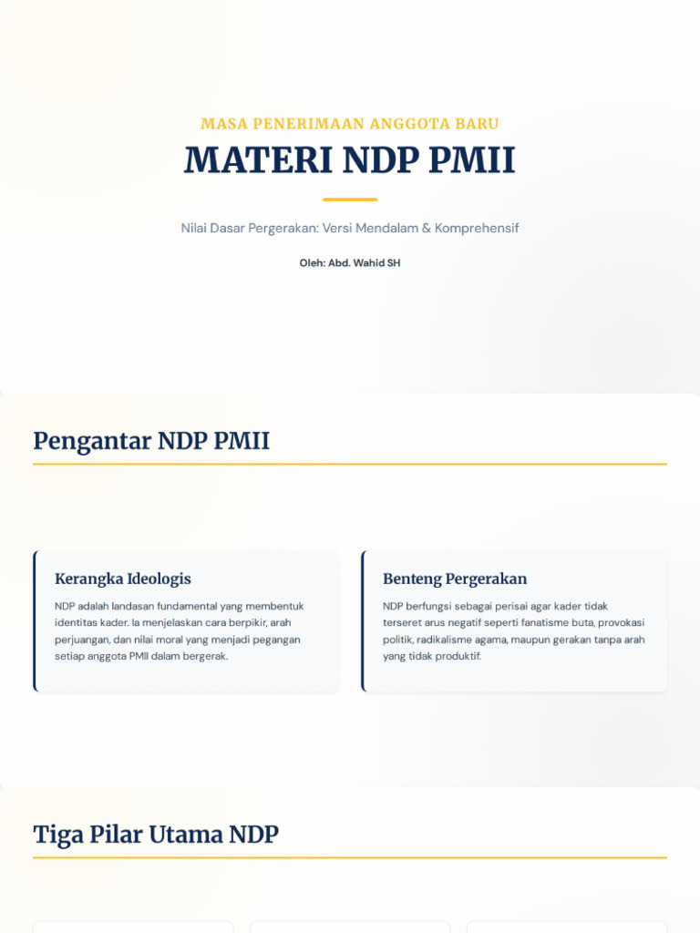 Materi NDP Pmii - Mapaba | PDF
