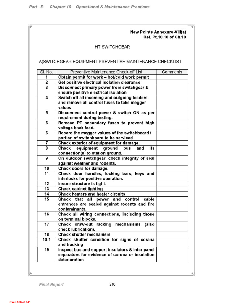 Switchgear Maintenance Best Practices | PDF | Pump | Diesel Engine