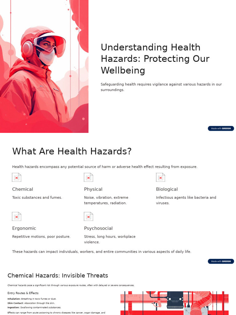 Understanding Health Hazards Protecting Our Wellbeing | PDF | Hazards ...
