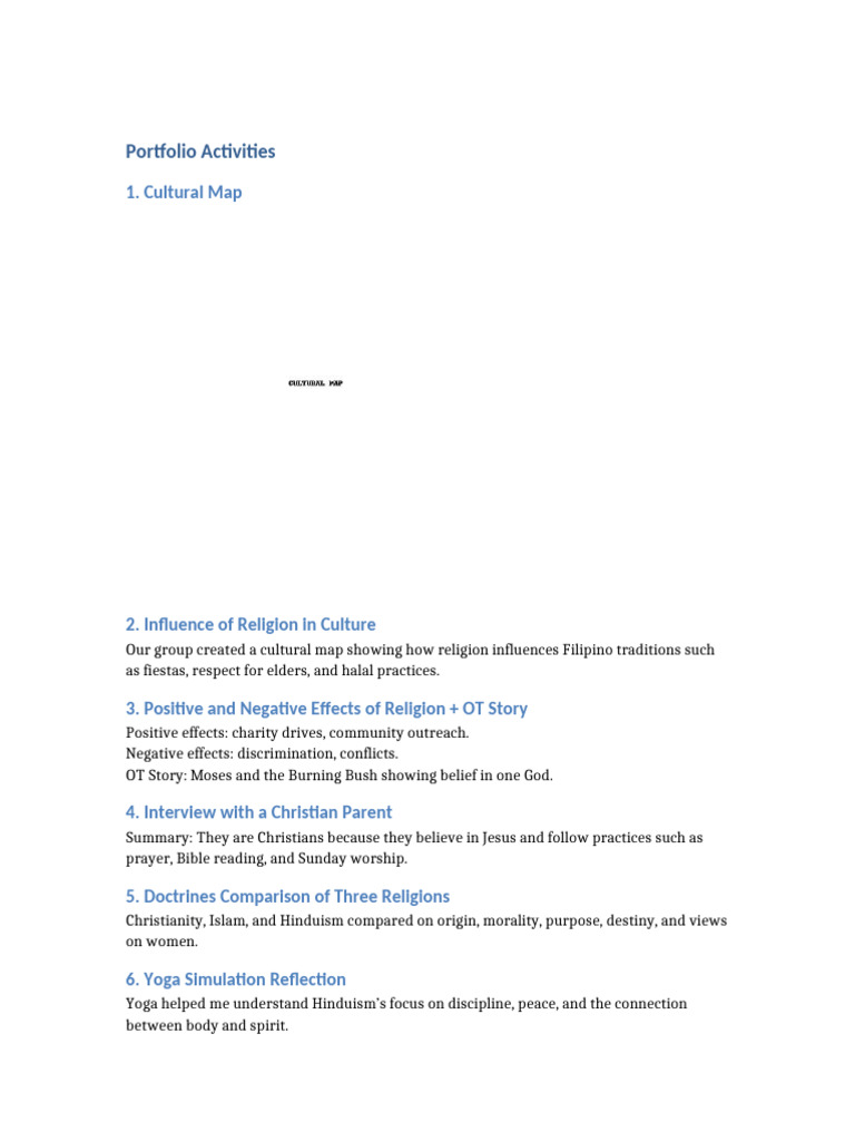 Portfolio Activities | PDF