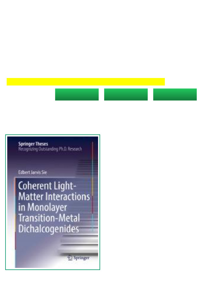 (Ebook) Coherent Light-Matter Interactions in Monolayer Transition ...