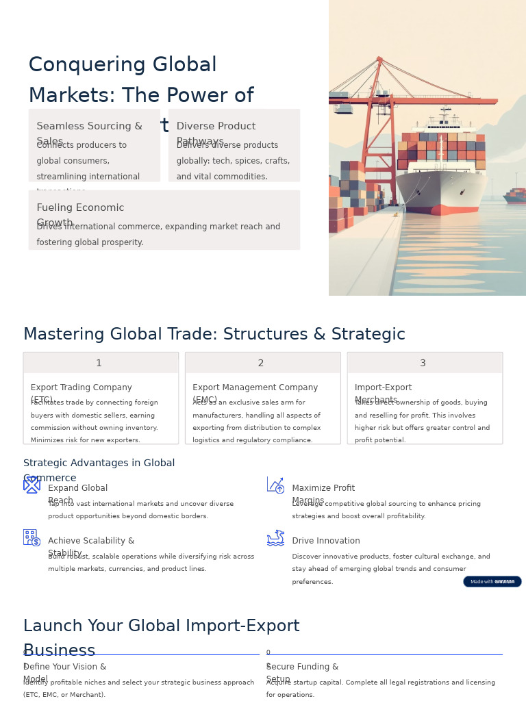 Conquering Global Markets - The Power of Import-Export | PDF | Commerce ...