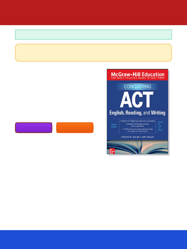 McGraw-Hill Education Conquering ACT English, Reading, and Writing ...