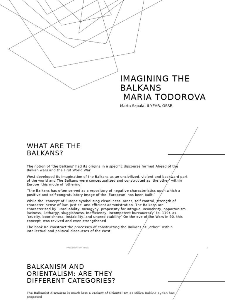 ImaGInING The Balkans. Maria Todorova and Her Concept | PDF | Political ...