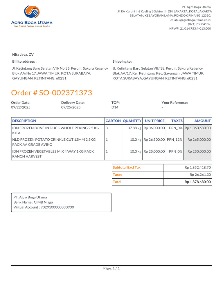 Order - SO-002371373 | PDF